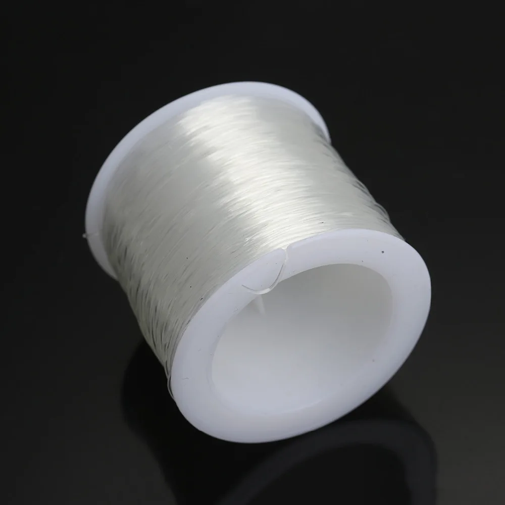 8SEASONS 1 Roll(90M) Clear Nylon Beading Stretch Cord 0.6mm (B21703 ...