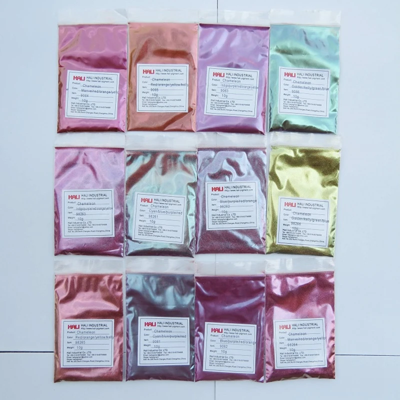 super grade chameleon pigment, color shift pigment,12item with 10gram ...