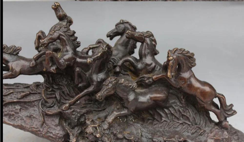 Figurines Art & Collectibles Running Horses statue Porcelain Horse Feng ...