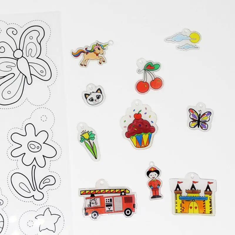 DIY Color Filler Filling Shrink Dinks Kids Children Painting Jewelry ...