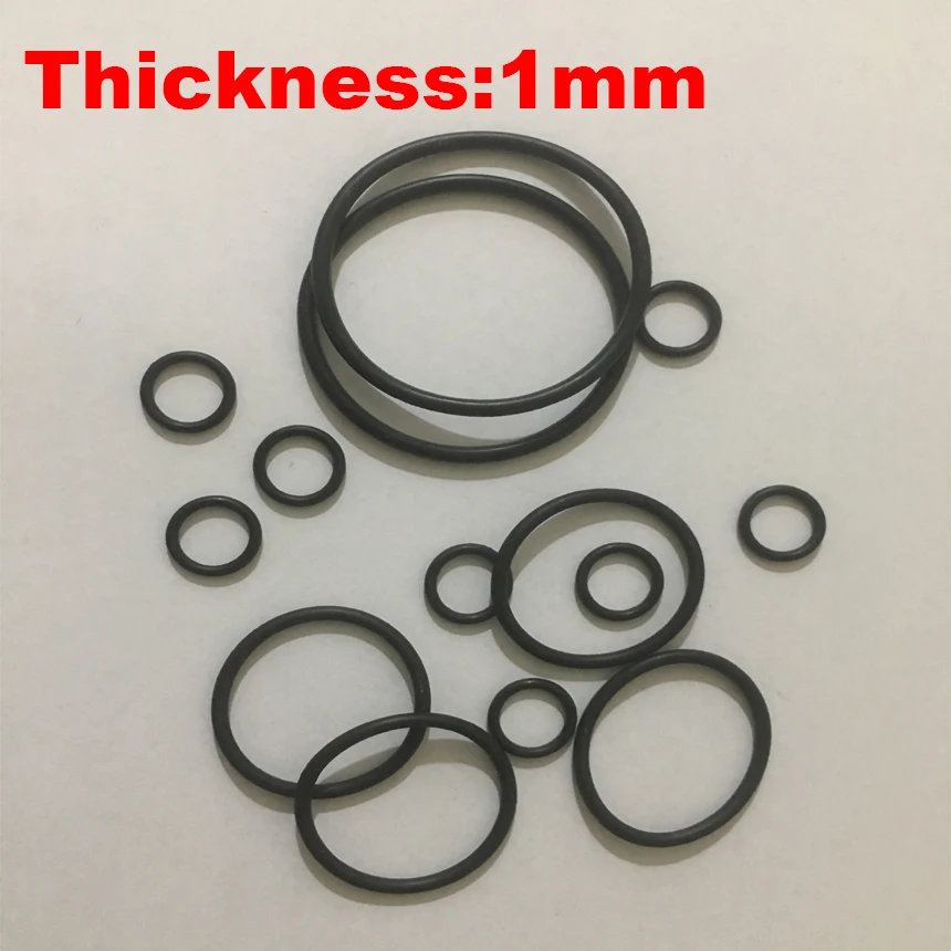 300pcs 15x1 15*1 16x1 16*1 17x1 17*1 18x1 18*1 Od*thickness Black Nbr ...