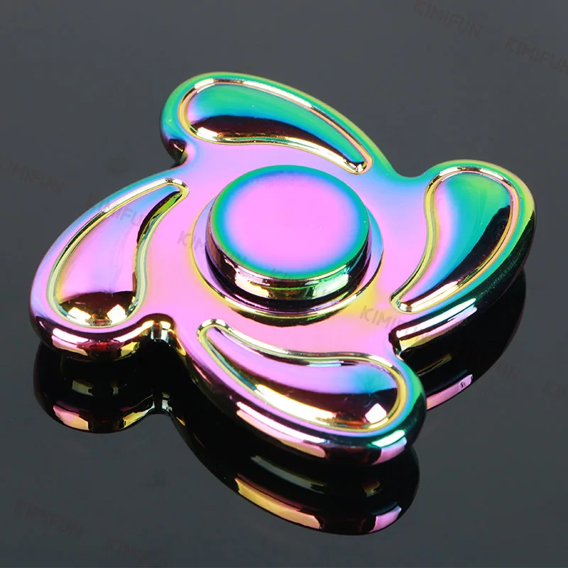 Rainbow metal hand Spinner Fidgets EDC Sensory Cent Decorate finger ...