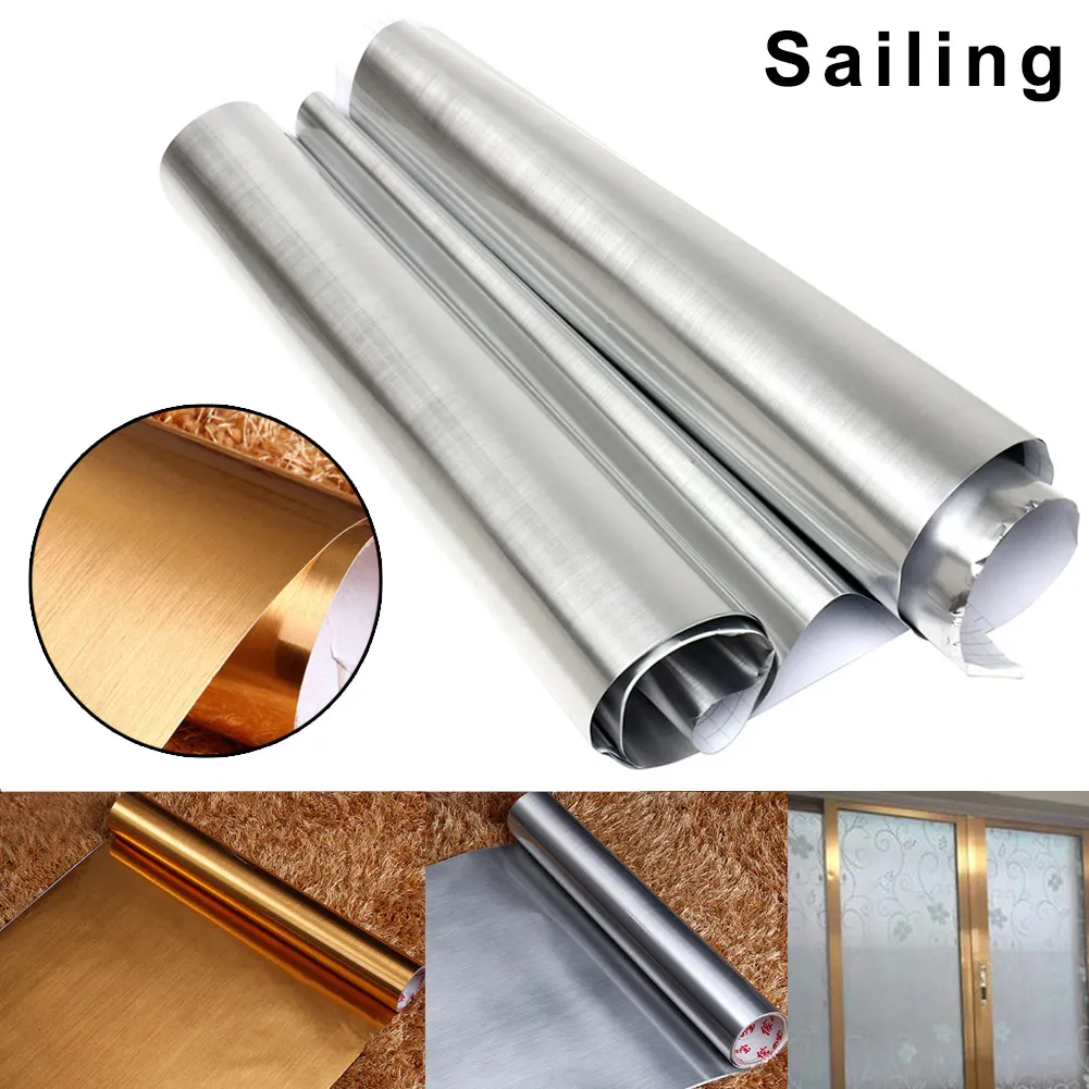 PVC Peel Stick Brushed Metallic Stainless Steel Contact Paper Peel ...