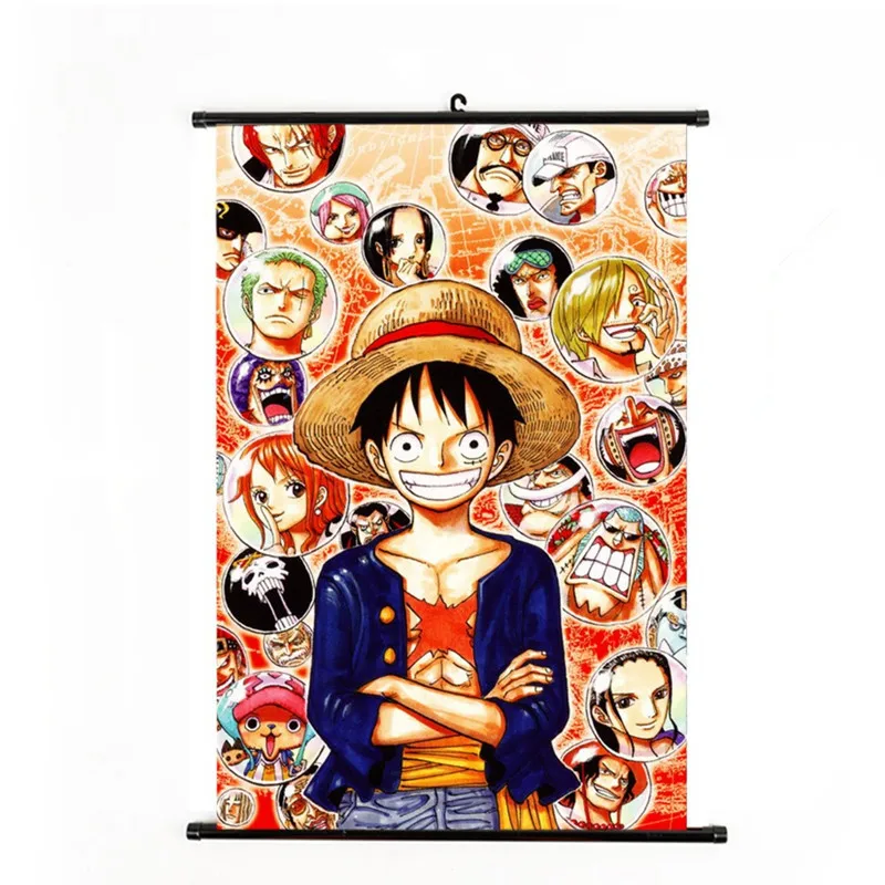 Janpanese Anime A4 Wall Scroll Paintings ONE PIECE Monkey D Luffy ...