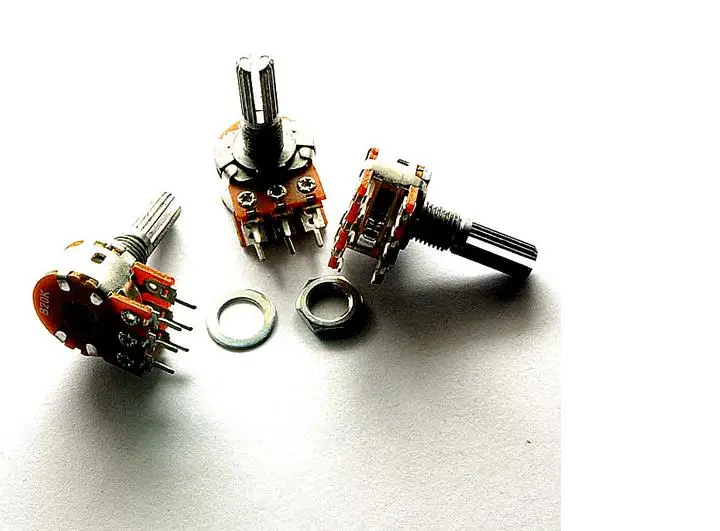 20pcs Dual Stereo Potentiometer Pot B20K 20K Ohm R Linear shaft 15mm 15 ...