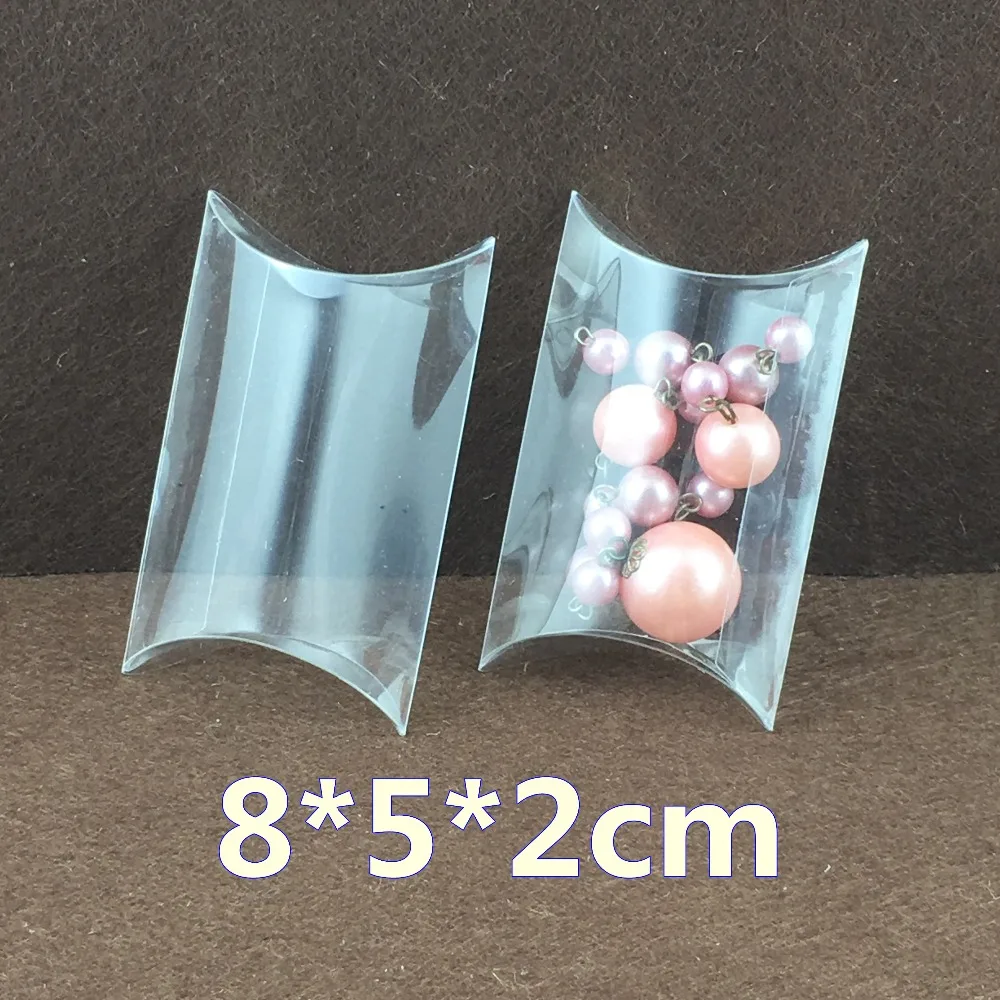 100PCS Transparent waterproof Pillow Box Clear PVC boxes Packaging ...
