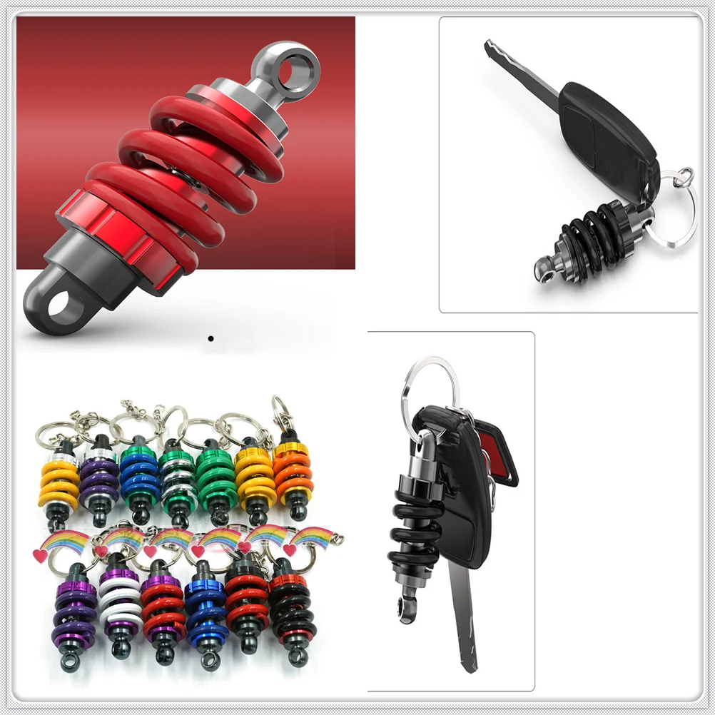 Motorcycle iron red black bike Keychain Key Ring Chain Keyring metal ...