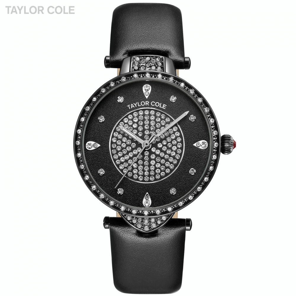Echo New Brand Taylor Ladies Watch Cole Black Genuine Leather Band Hour ...