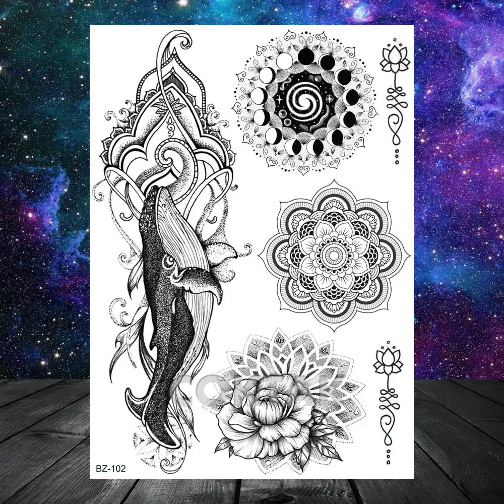 Mandala Flower Sternum Tattoos