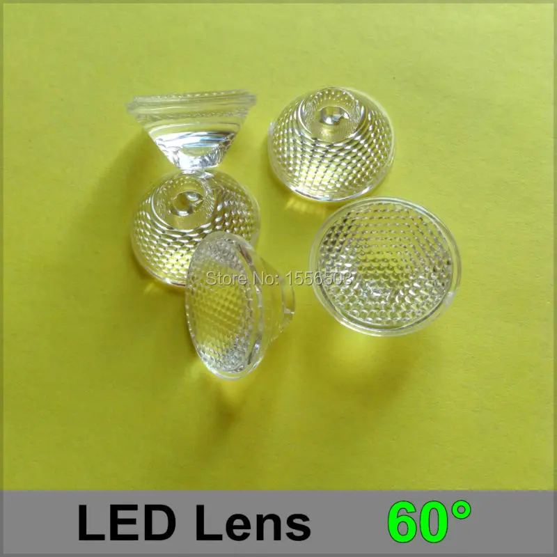 10 pcs/lot 20mm 60 Degree LED 1W 3W Angle Lens Beads PMMA High Quality ...