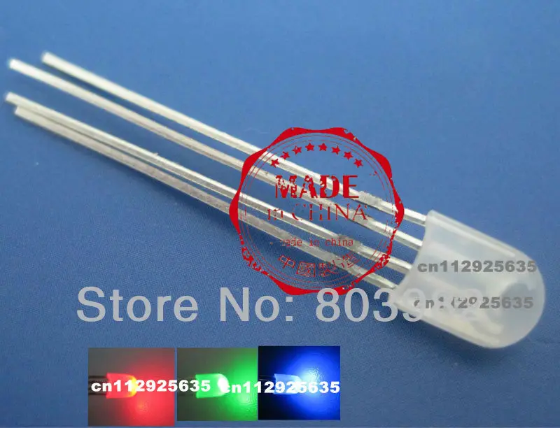 Купить хорошее качество 5 мм овальные привело 4 контактный Rgb из светодиод рассеянный общий