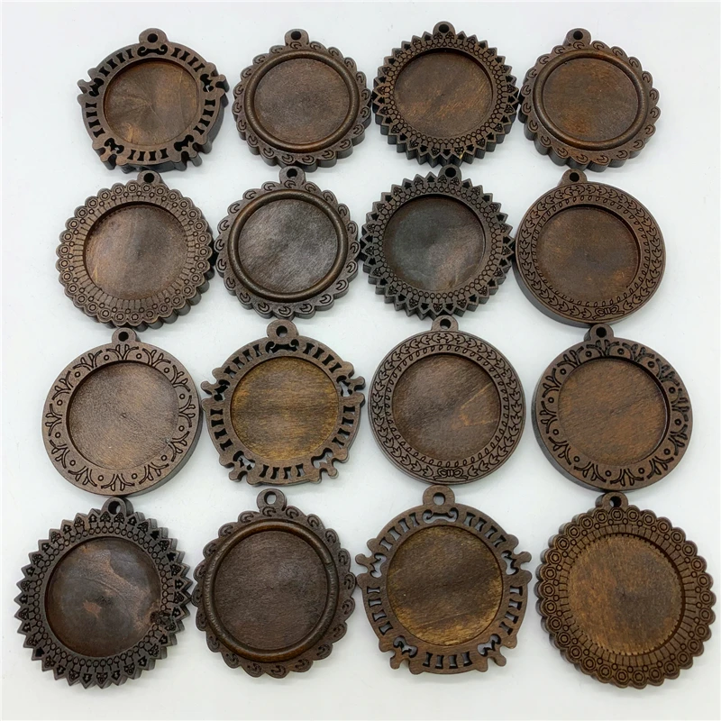 5pcs-Lot-25mm-Wood-Cabochon-Settings-Glass-Cabochon-Wood-Cameo-Base ...