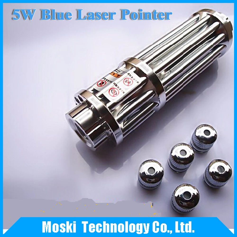 High Power 5w Blue Laser Pointer Strong Laser Shot Bird Burning Light ...