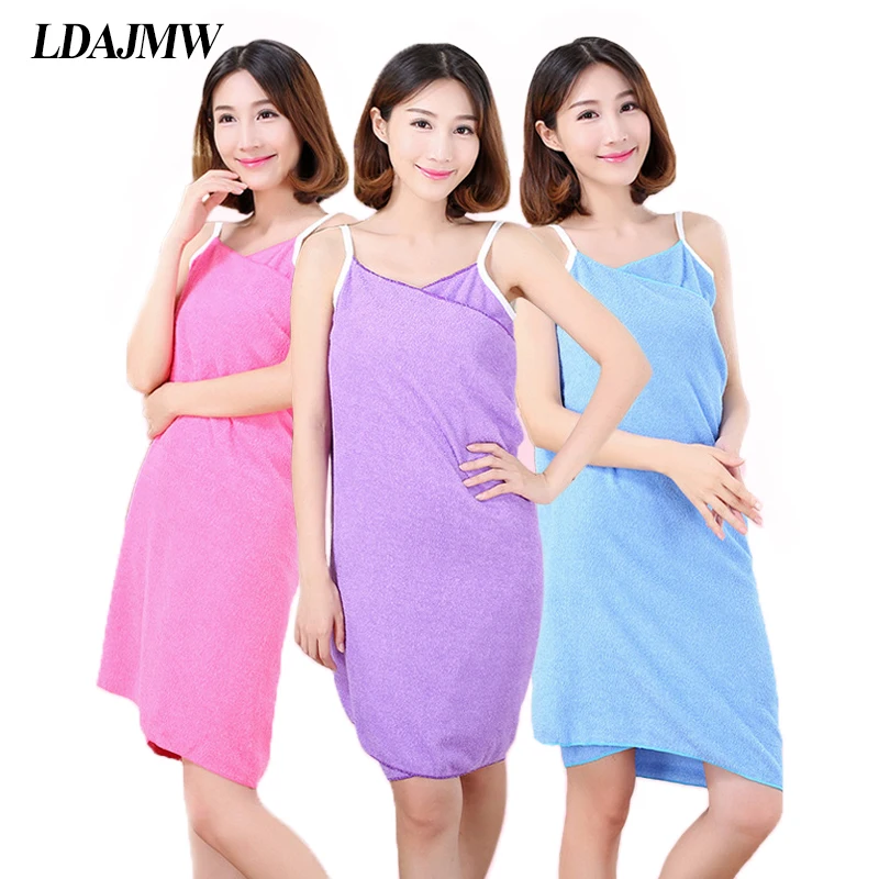 Ldajmw Wear Microfiber Bath Towel Fashion Lady Girl Wearable Fast Drying Magic Bath Towel Beach ...