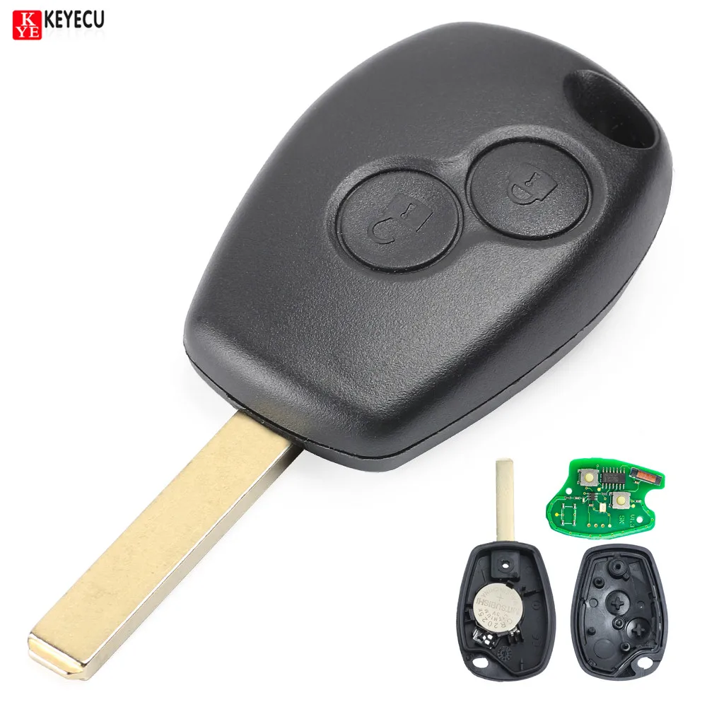 Keyecu High Quality Remote Key For Renault 2 Button Pcf7947at Chip ...