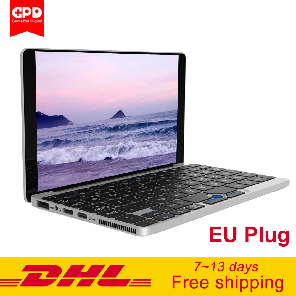 Original GPD Pocket 7 Inch Laptop 12 hours 7000mAh Aluminum Shell Mini ...