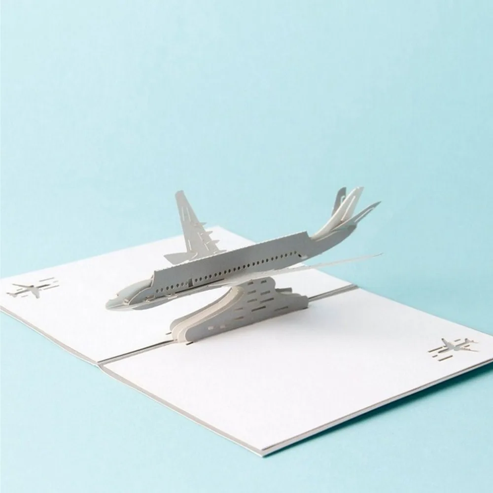 3d Pop Up Airplane Greeting Cards Christmas Birthday Valentine ...