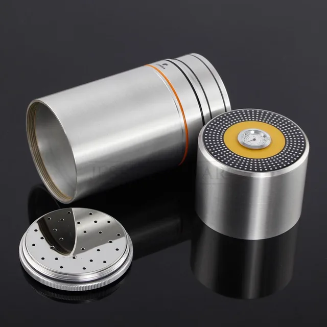 Metal Jar Cigar Tube Travel Portable Cigar Humidor 7 Tubes Cigars Case ...