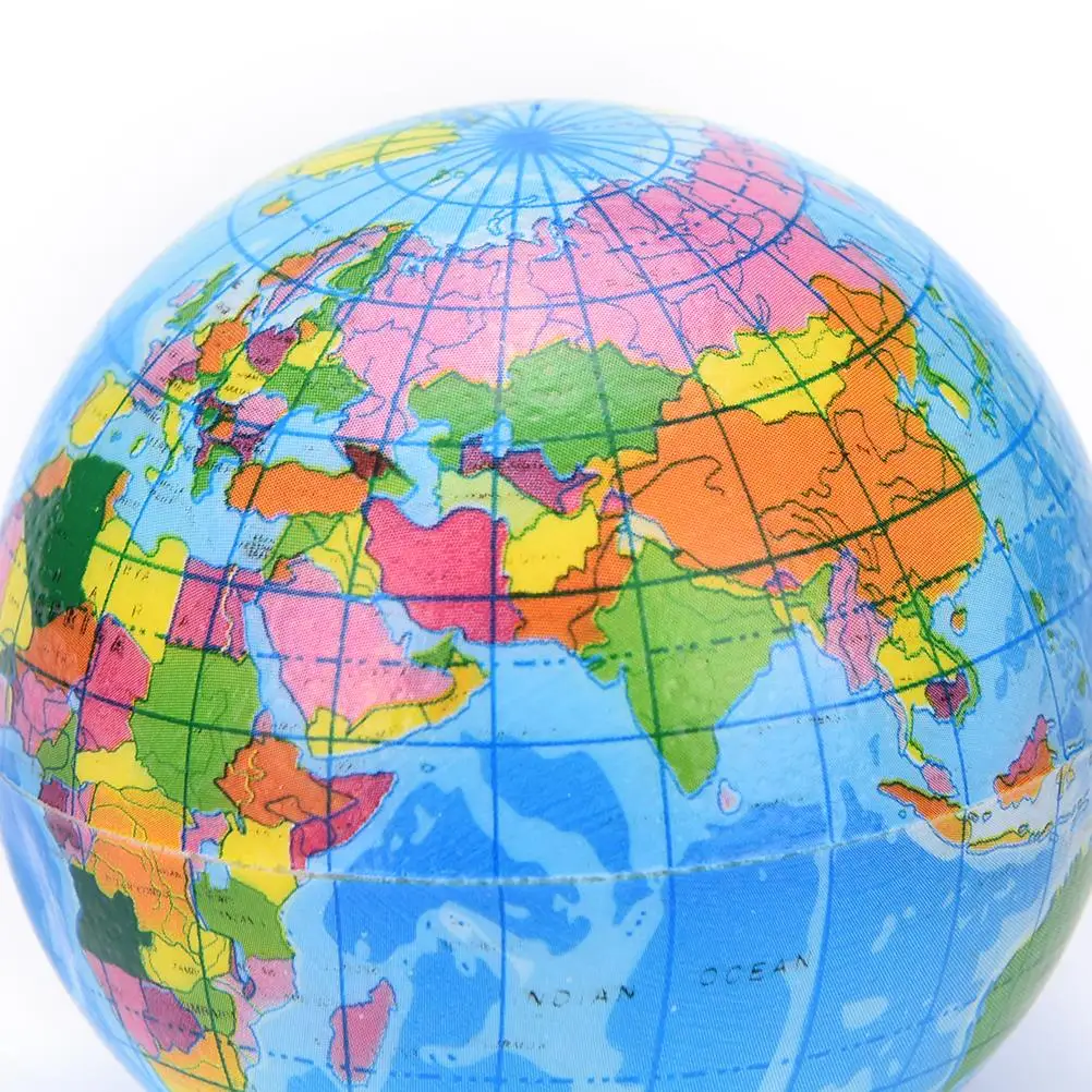 Stress Relief World Map Foam Ball Atlas Globe Palm Ball Planet Earth ...