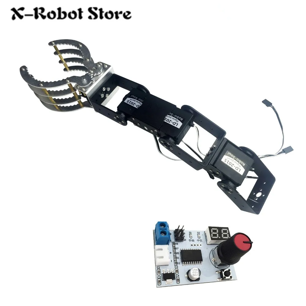 Diy 3dof 4dof Metal Robot Servo Motor Arm Clamp Gripper Claw With Servo Test Remote Control