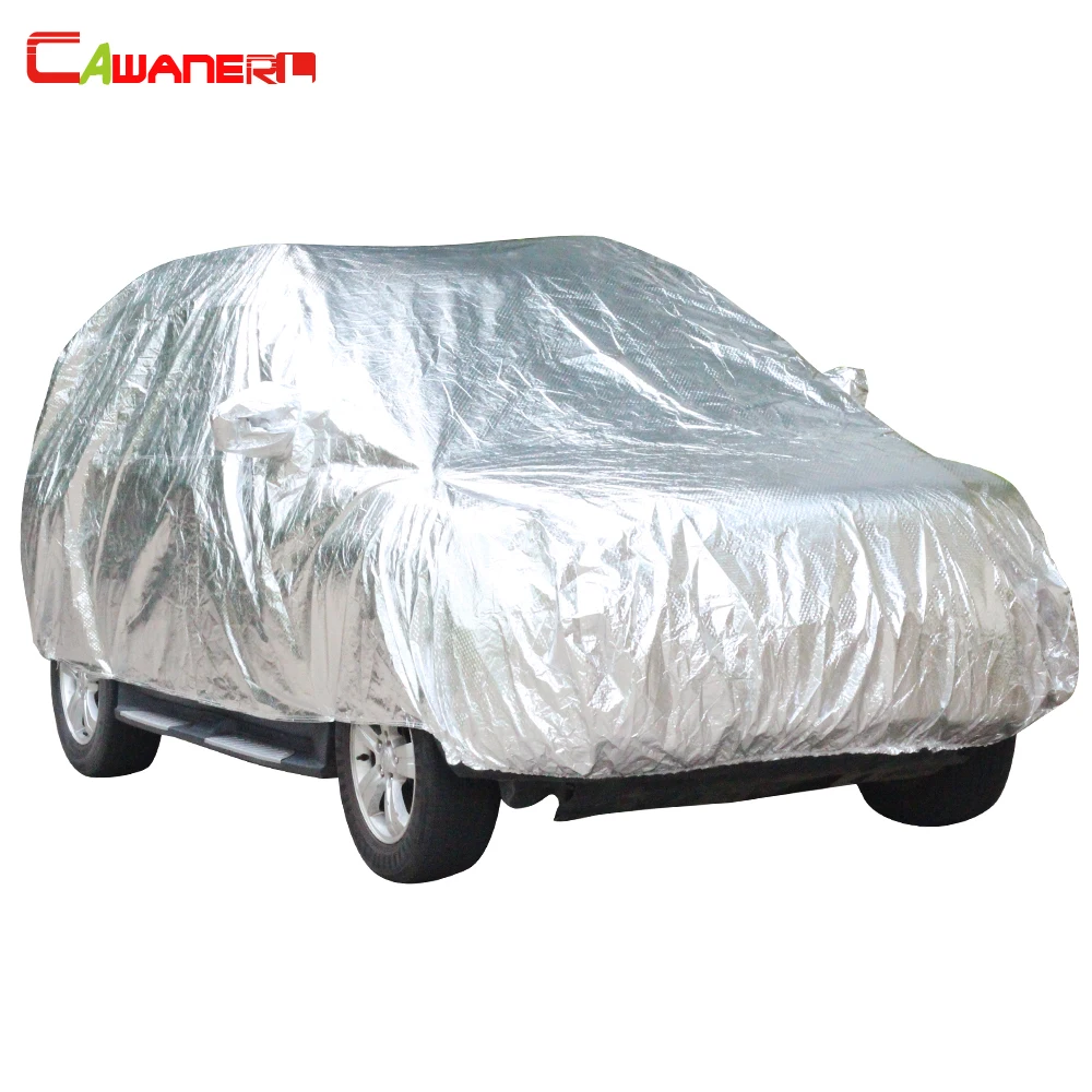 Cawanerl Aluminum Foil Waterproof Car Cover Outdoor Winter Snow Hail ...