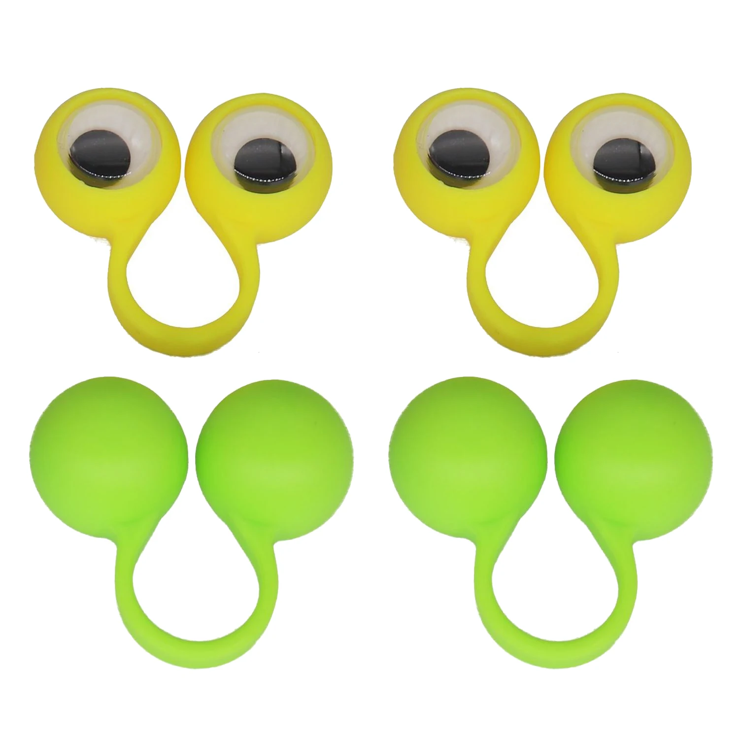 10pcs Cute Large Eye Finger Puppets Googly Eyes Rings with Wiggle ...