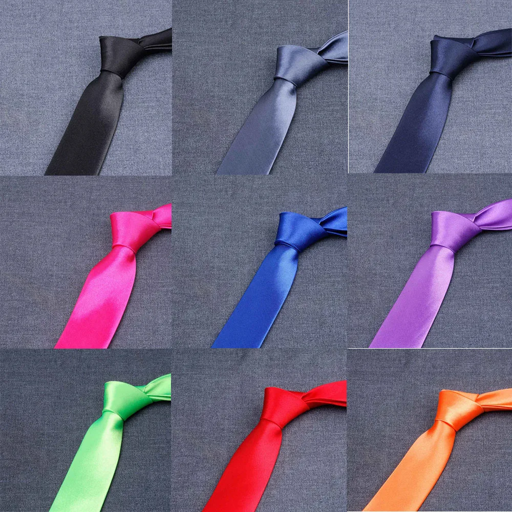 Classic Men Solid Satin 8cm Wide Ties Wedding Party Business Necktie ...