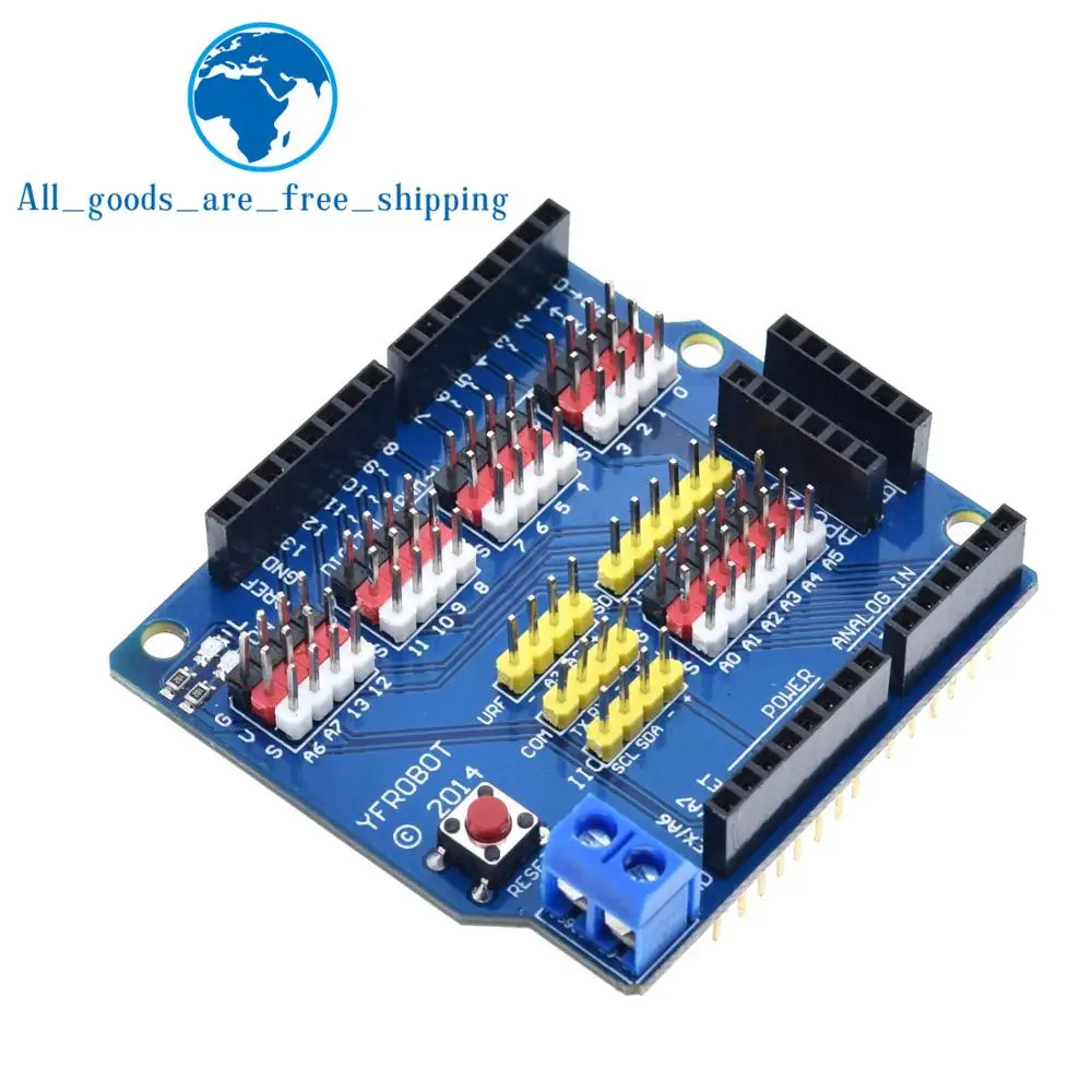 【KAMDSS015】TZT V5 Sensor Shield Expansion Board Shield For Arduino UNO R3 V5.0 Electronic Module ...