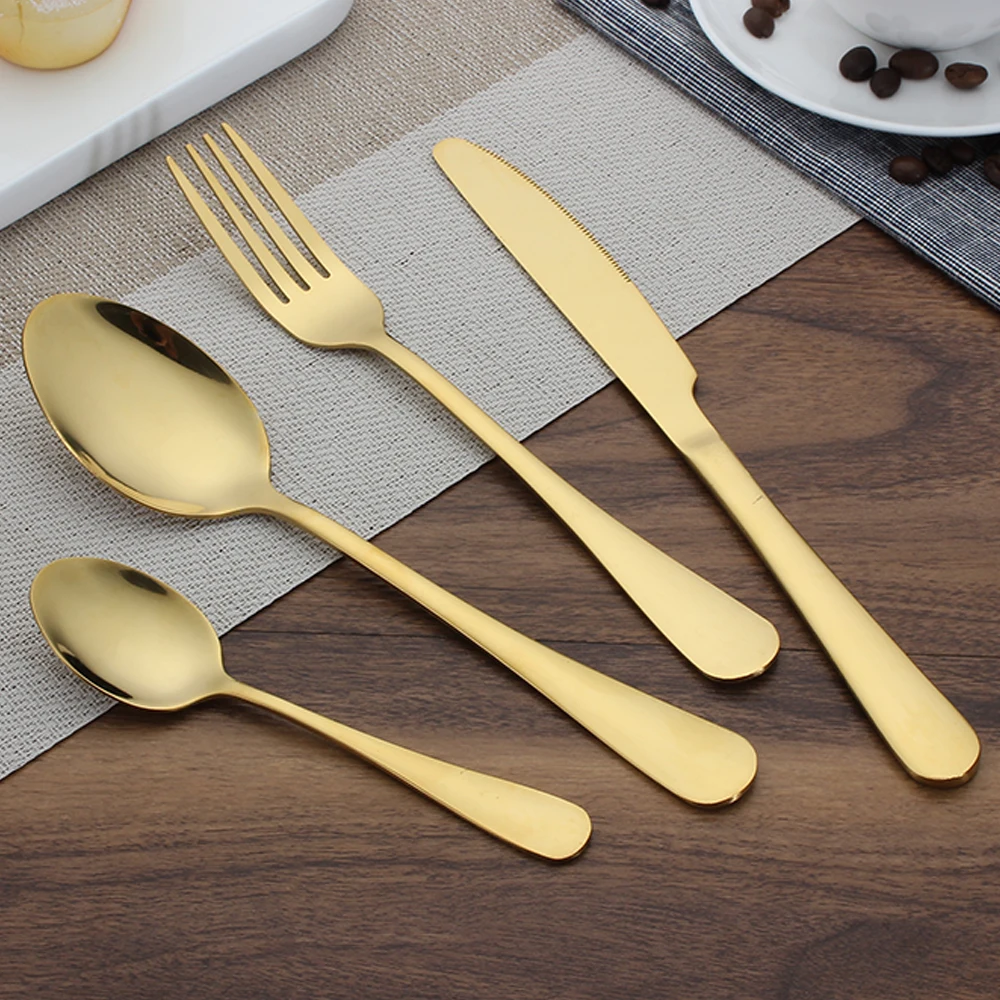 Cutlery Set 4/8/16/24pcs Tableware Stainless Steel Western Dinnerware ...
