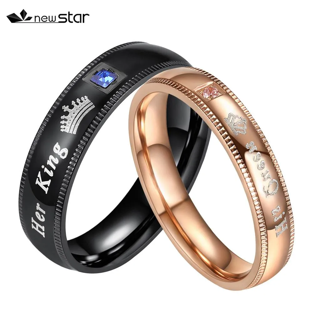 King And Queen Crown Wedding Rings