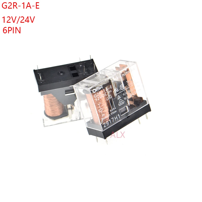 2PCS G2R 1A E 12VDC G2R 1A E 24VDC 전원 릴레이 12VDC 16A 250VAC 6pin G2R G2R ...