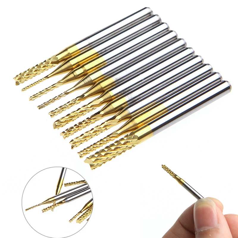 Foret-meche,Mèches de PCB 0.8-3.175mm,ensemble d'outils de fraise en ...