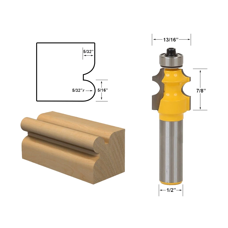 1pcs 5/32" Radius Corner Bead/Beading Router Bit 1/2" Shank|router bit ...