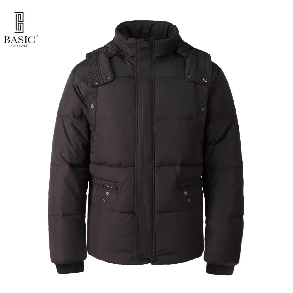 BASIC EDITIONS Men's Winter Down Jacket Casual Winter Warm Bomber ...