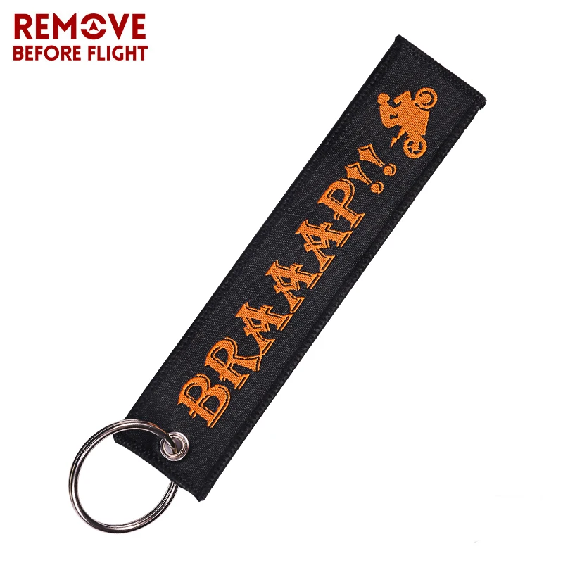 Fashion Woven BRAAAP Motorcycle Key Chain for Keys Key Ring llaveros ...