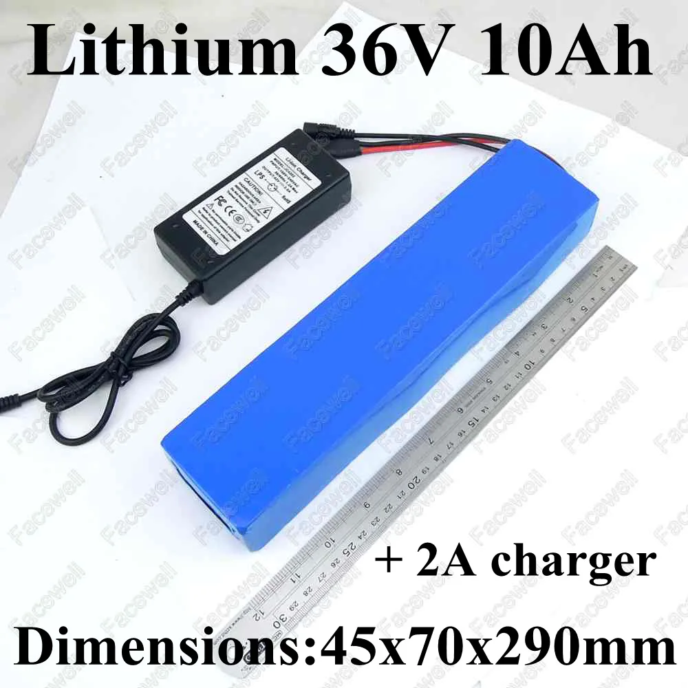 Brand 36v 10ah 36v10ah 36v 500w lithium ion cell battery 15A BMS 36v ...