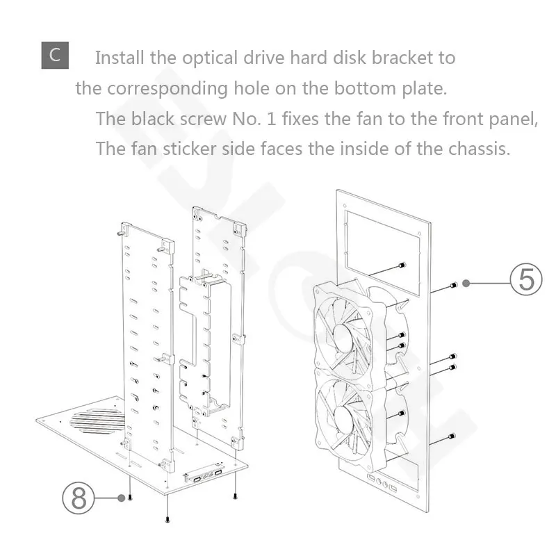 2018 Newest Desktops Acrylic All Transparent Vertical Micro/ATX ...