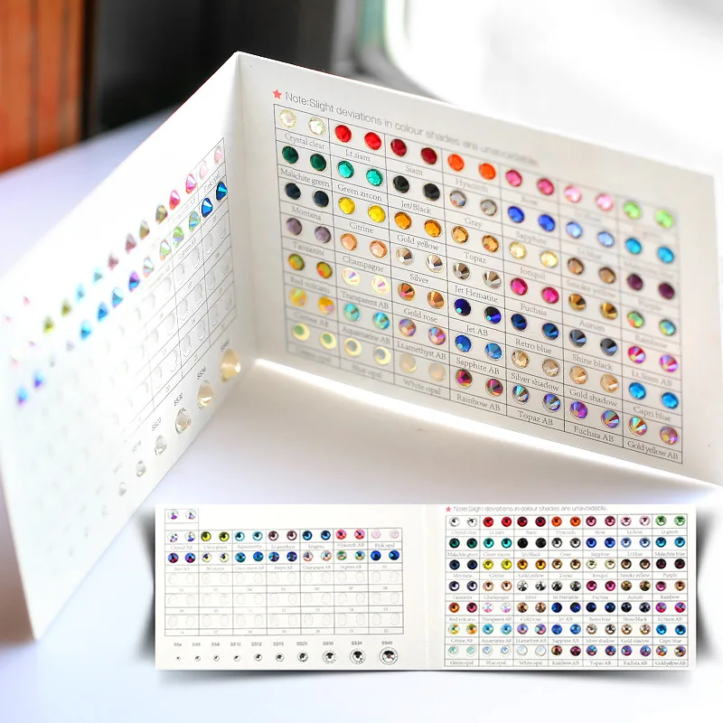 Rhinestone Color Card | Hot Fix Rhinestones | Hotfix Color Card | Qiao ...