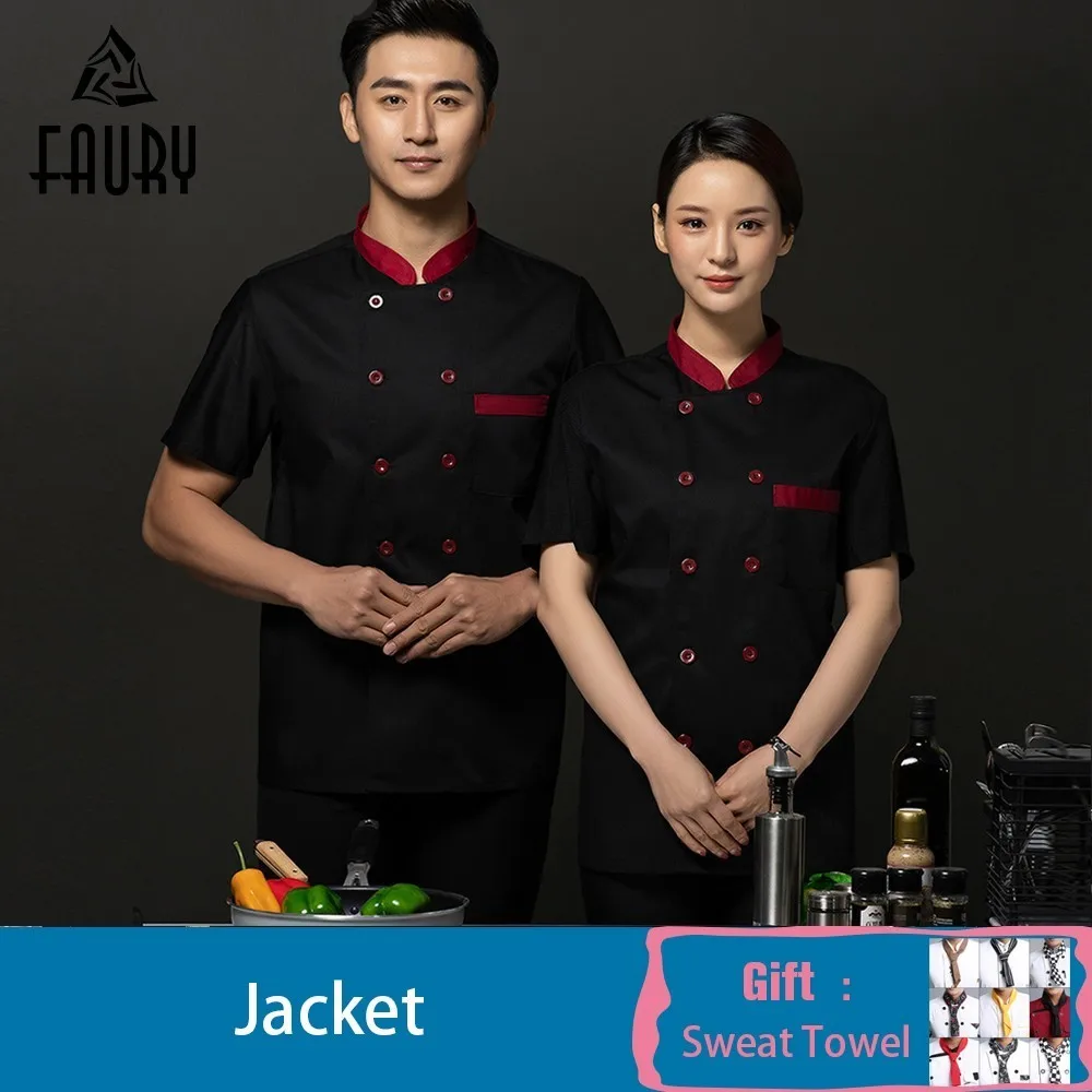 2019 Chef Jacket Breathable Mesh Short Sleeve Restaurant Cook Jacket ...