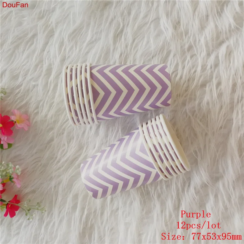 DouFan 12 шт. Радужный цвет волна одноразовая посуда бумажные тарелки ...