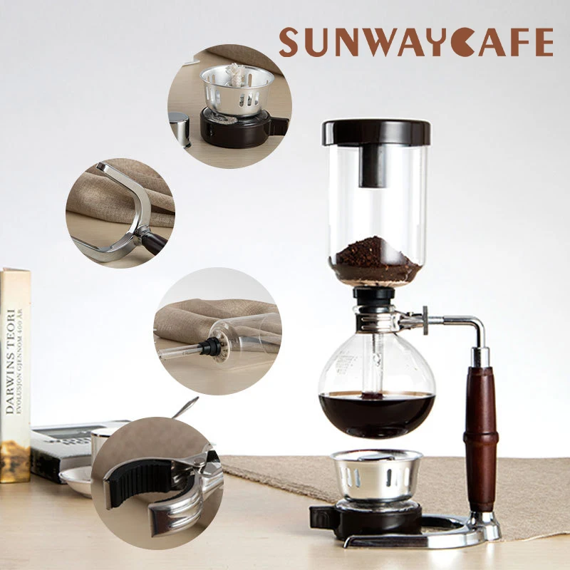 Japanese Style Syphon Pots Coffee Kettle Pot Set Filter Syphon Coffee ...