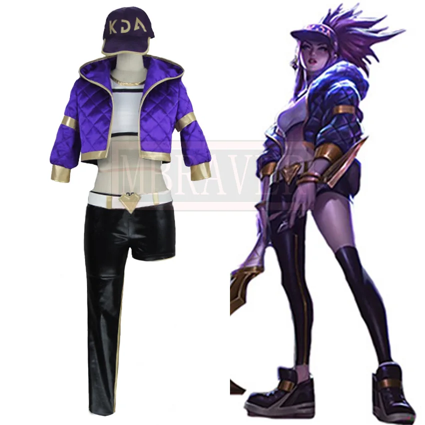 Lol Kda Akali Game Akali Outfit Fullsets Kda Group Lol Character Cos Halloween Uniform Cosplay