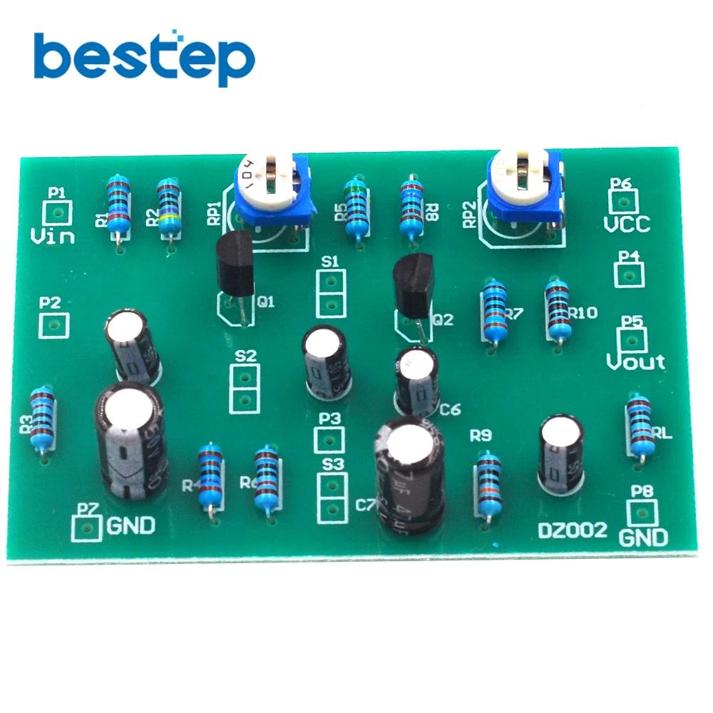 Rc coupled amplifier on breadboard kit