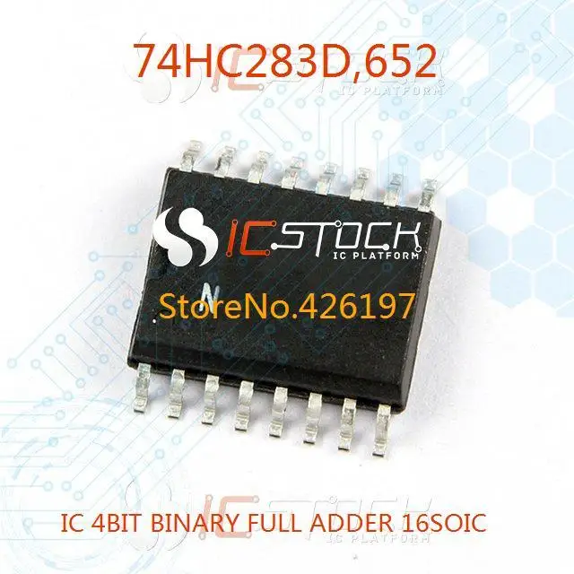 Free Shipping 74HC283D,652 IC 4BIT BINARY FULL ADDER 16SOIC 74HC283D ...