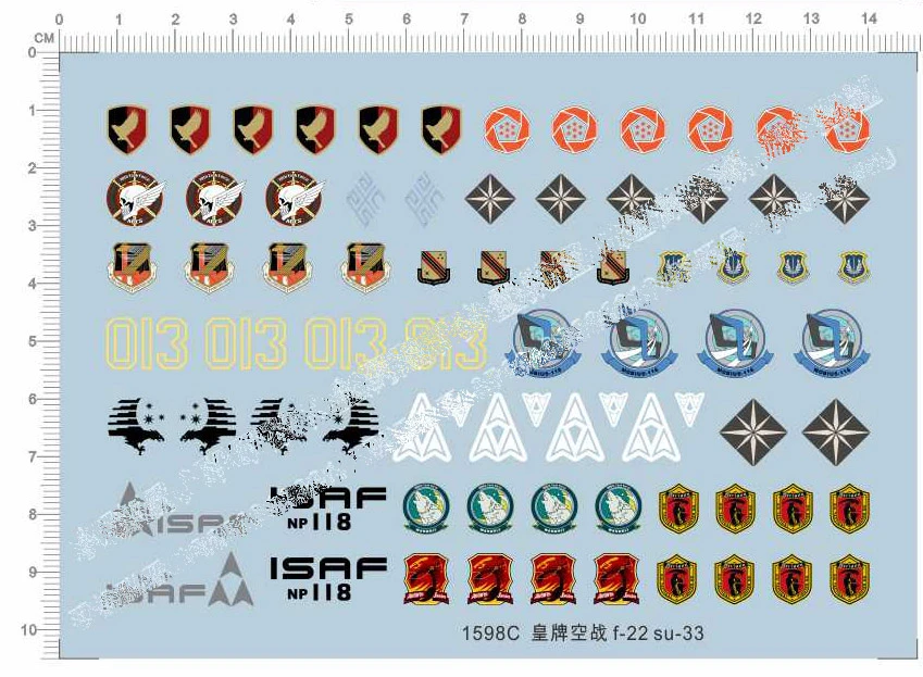 1/72 Ace Combat F 22 Su 33 Fighter Model Kit Water Decal|Modelbouwen ...