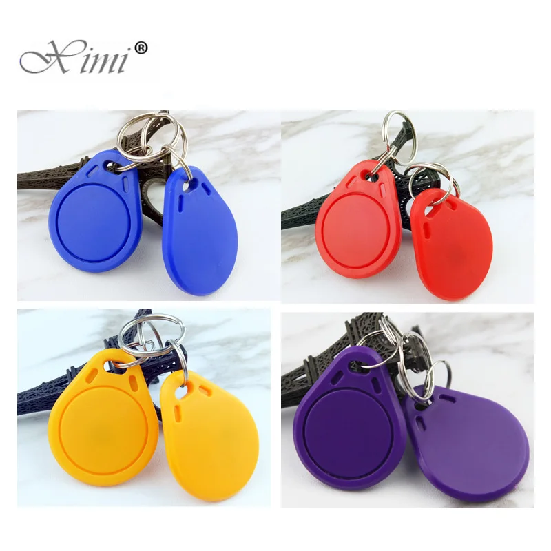 10pcs A Lot 13.56mhz Mf Card Key Fob Mf 1k Ic Card Proximity Key Chain ...