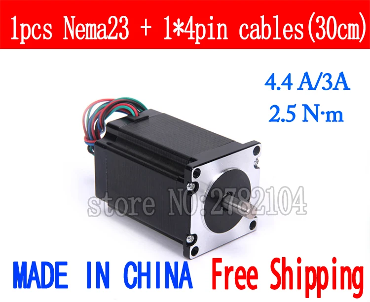 Free-shipping-1pc-Quality-57HB4401-4-lead-Nema-23-Stepper-Motor-57 ...