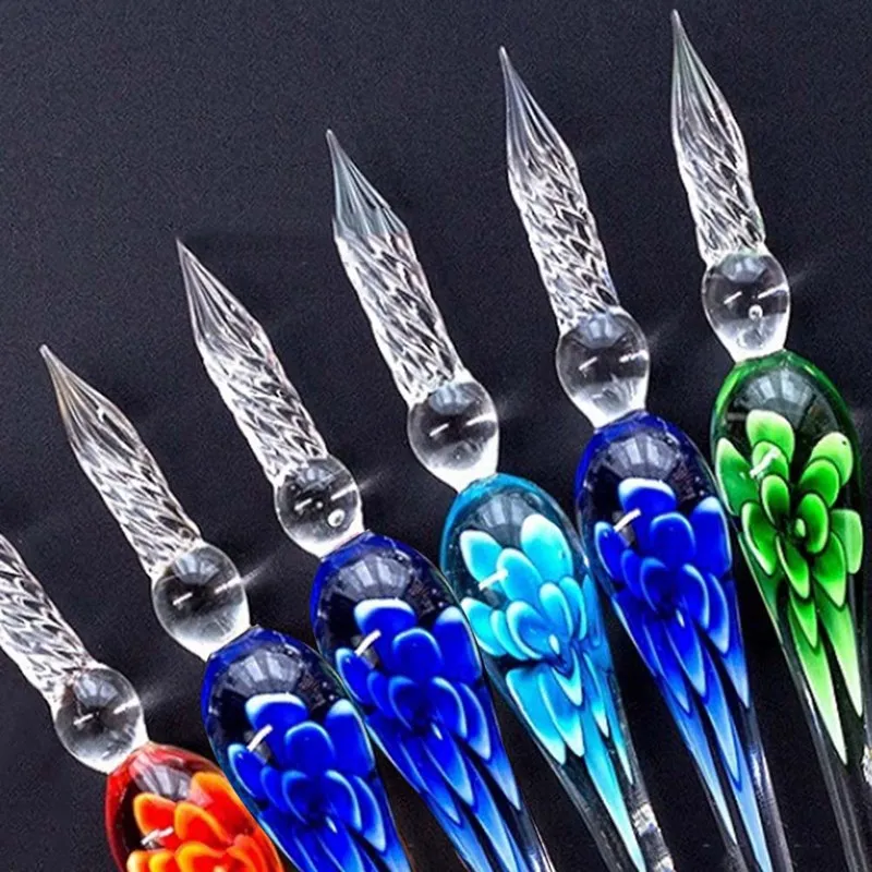 New Crystal Glass Dip Pen Signature Pen Fountain Pens Bussiness Offices ...