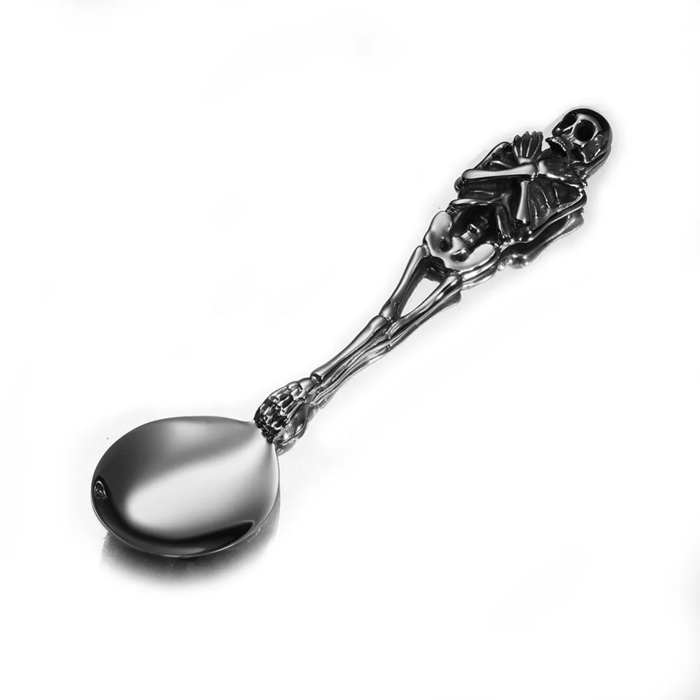 Unique-Stainless-Steel-Skeletons-Cutlery-Skeleton-Spoon-Skull-Halloween ...