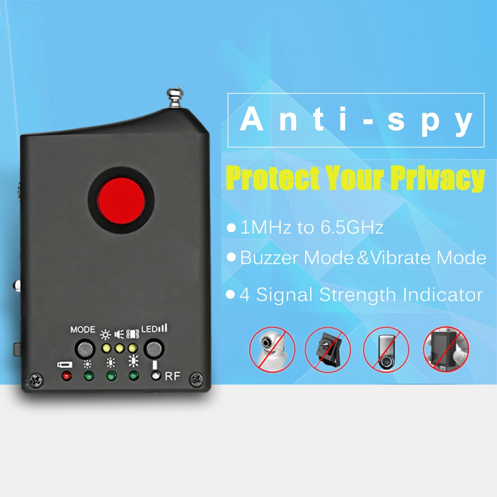Full Range Rf Wireless Anti Spy Signal Radio Detector Camera Auto